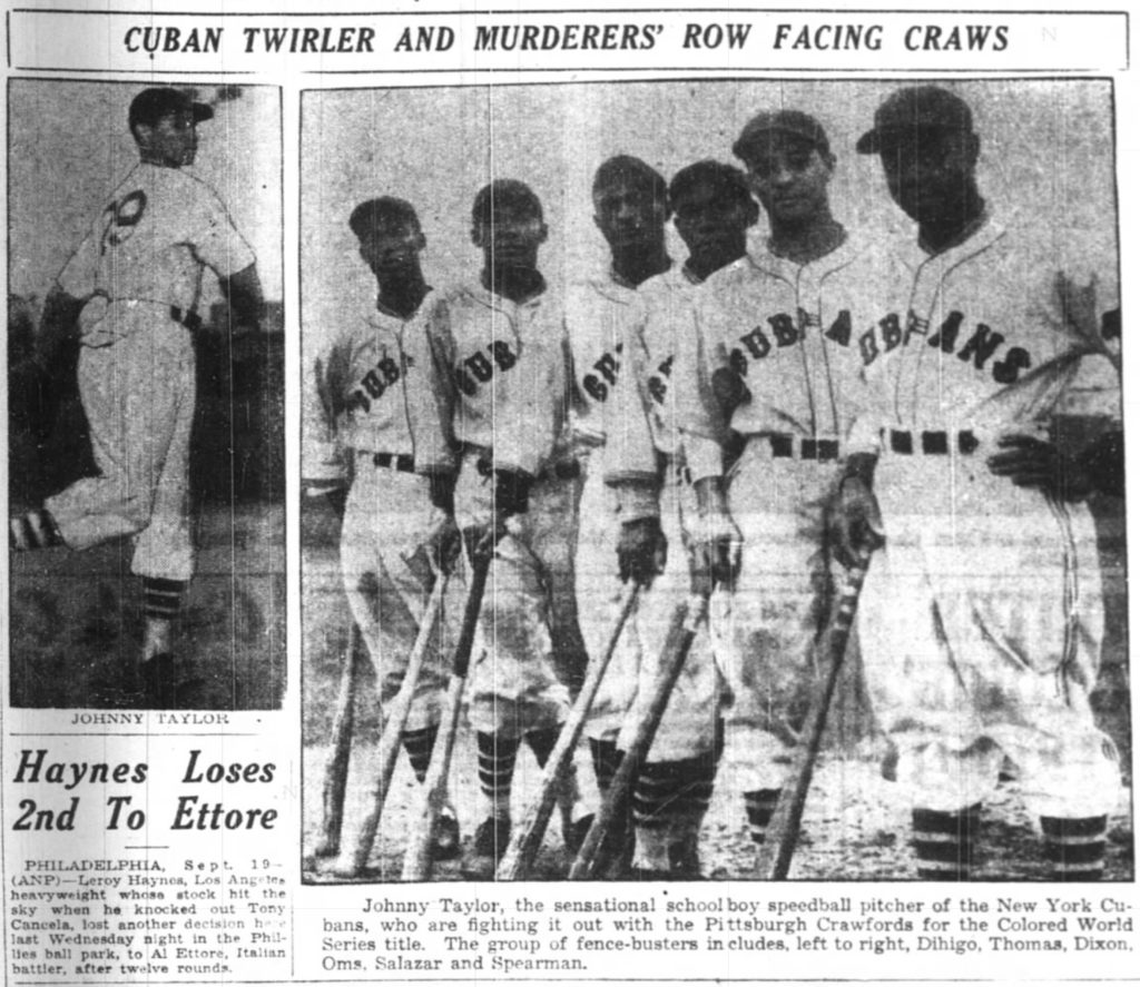 Johnny Taylor: Hartford’s First Professional Black Athlete – Greater ...